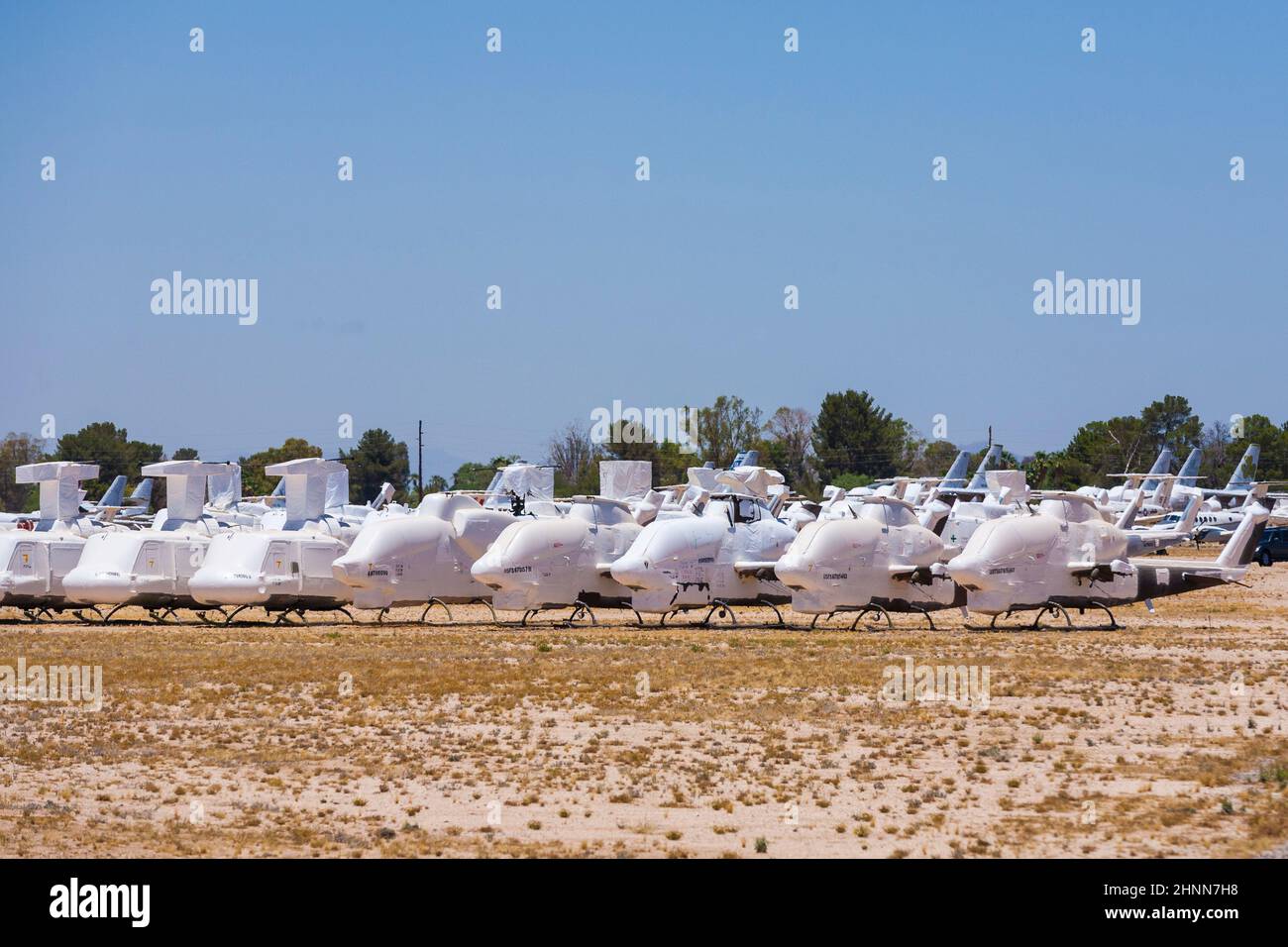 Davis-Monthan Air Force Base AMARG boneyard in Tucson, Arizona Stock ...
