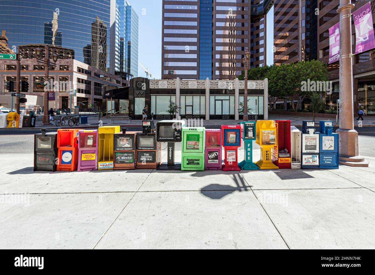 newspaper boxes with free newspaper for everyone. These papers are ...