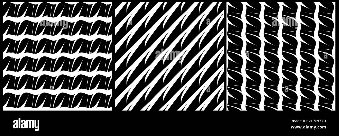 Set of 3 seamless pattern, texture vector - stock vector illustration ...