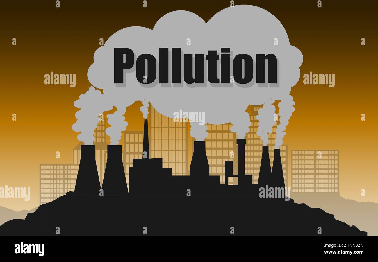 Environmental concept of air pollution, 3D rendering Stock Photo - Alamy