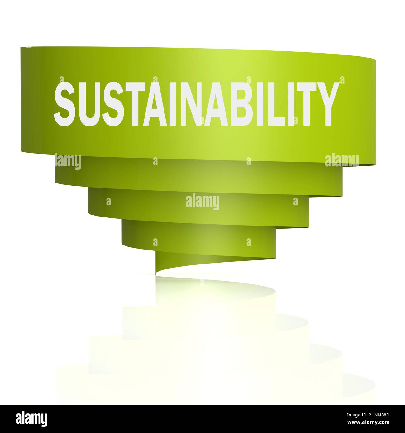 Sustainability word with curve banner, 3D rendering Stock Photo - Alamy
