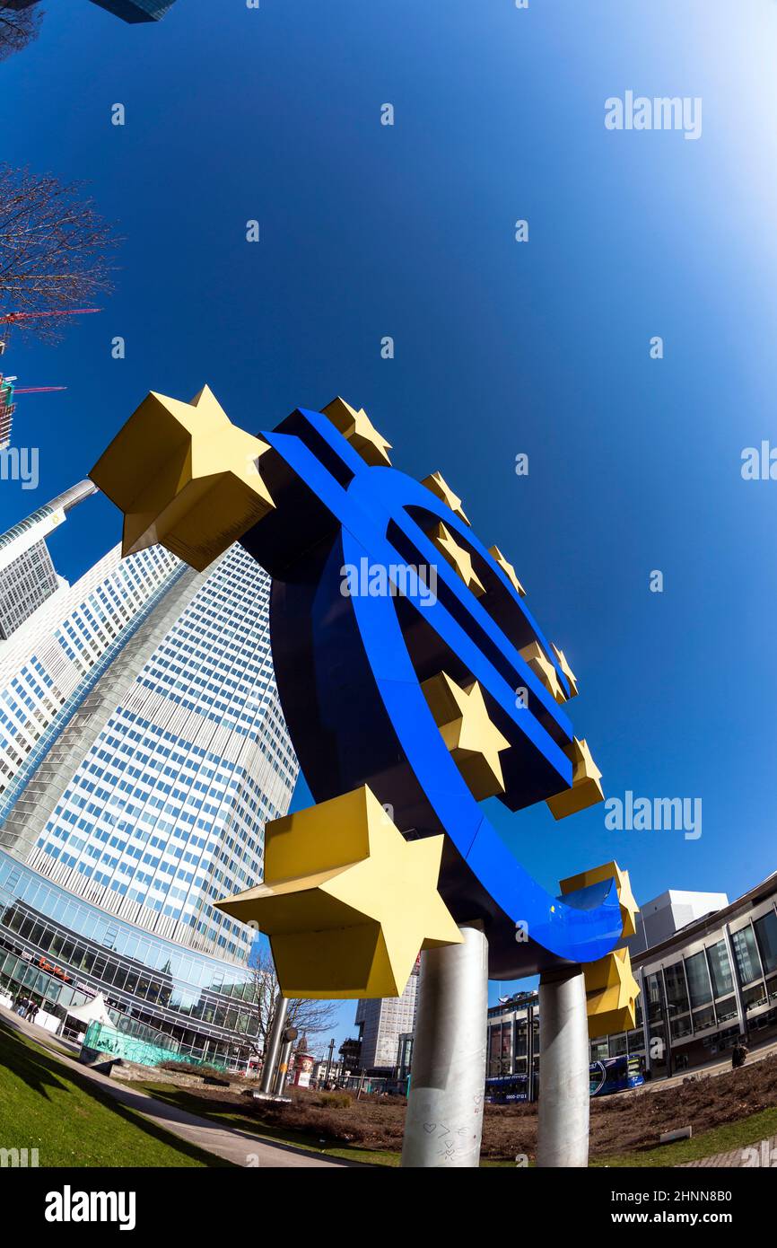 Euro sign in Frankfurt Stock Photo - Alamy