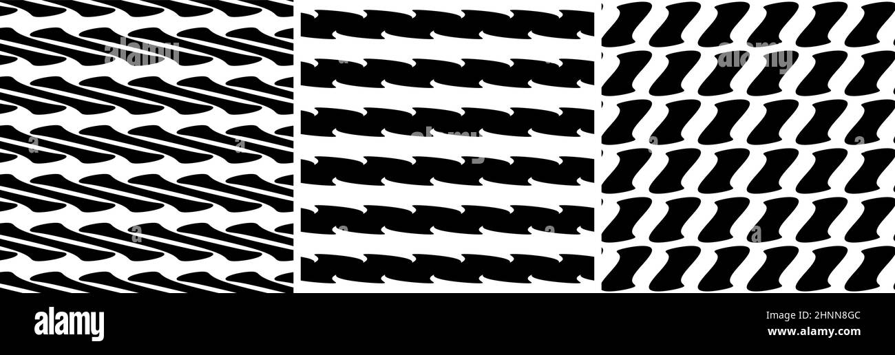 Set of 3 seamless pattern, texture vector - stock vector illustration ...