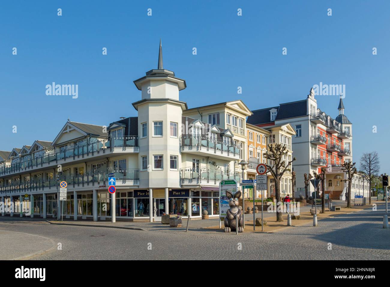 old villa at the promenade of Zinnowitz, Usedom, Germany Stock Photo ...