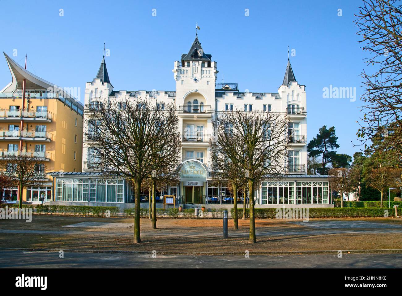 old villa at the promenade of Zinnowitz, Usedom, Germany Stock Photo ...