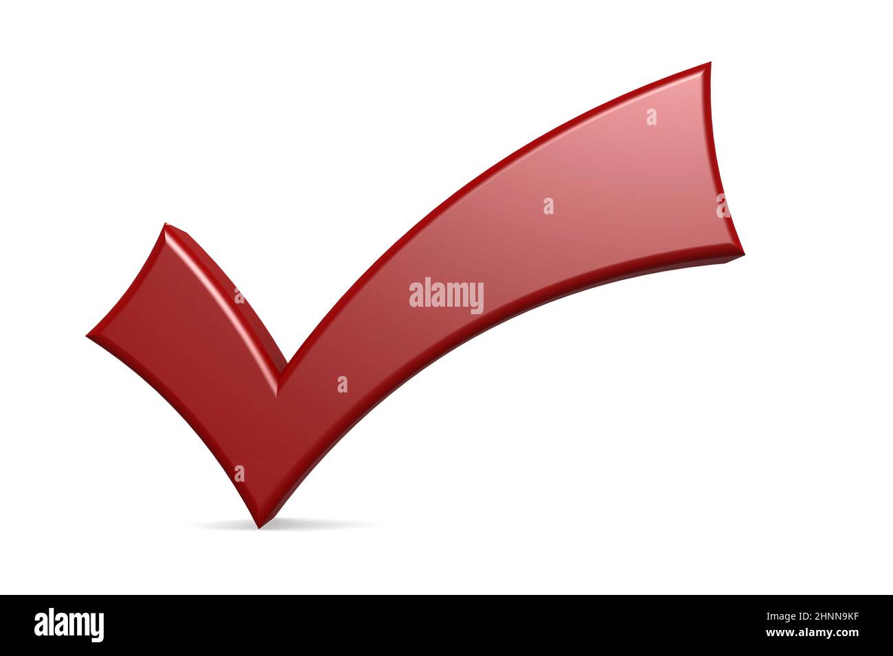 Red checkmark isolated, 3D rendering Stock Photo - Alamy