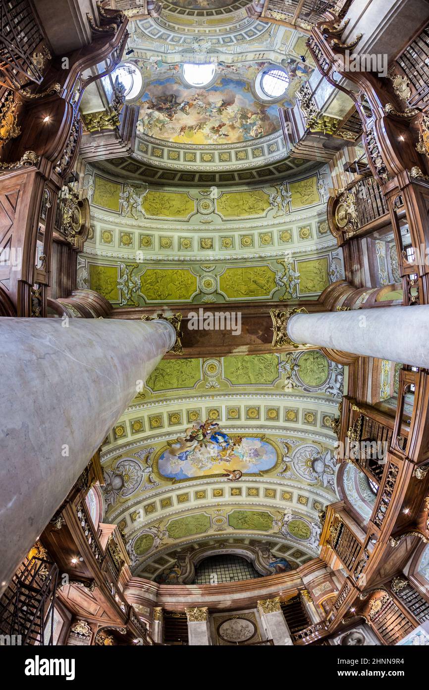 books in the beautiful Austrian National Library in Vienna Stock Photo ...
