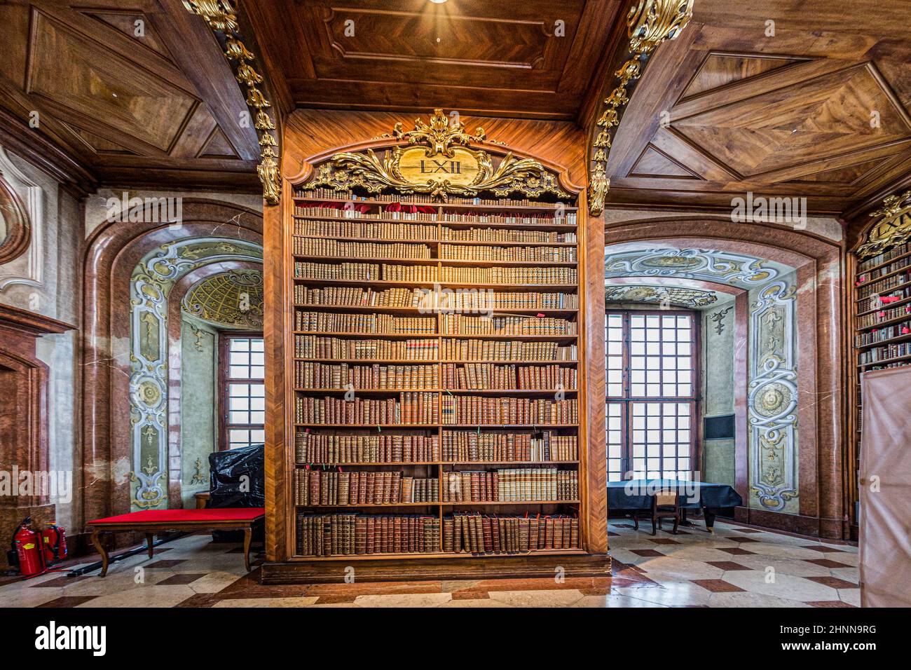 books in the beautiful Austrian National Library in Vienna Stock Photo ...