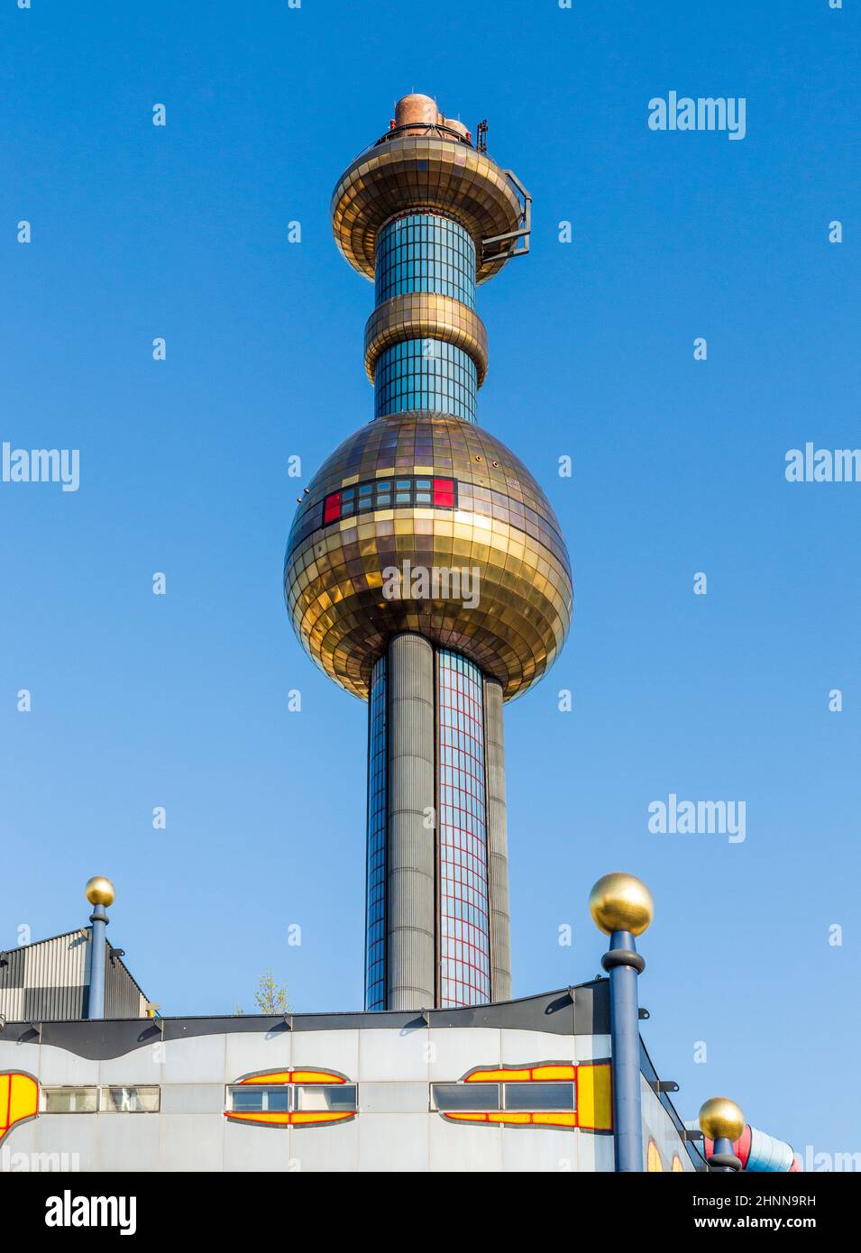 Tower of Garbage-processing plant in Vienna Stock Photo - Alamy