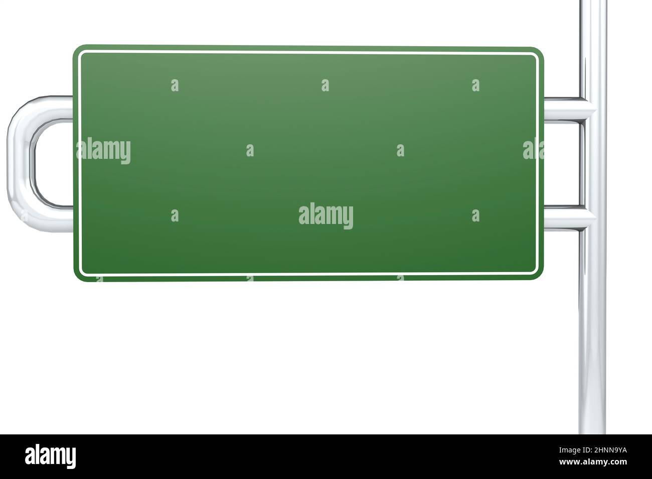 Blank green road sign, 3D rendering Stock Photo - Alamy