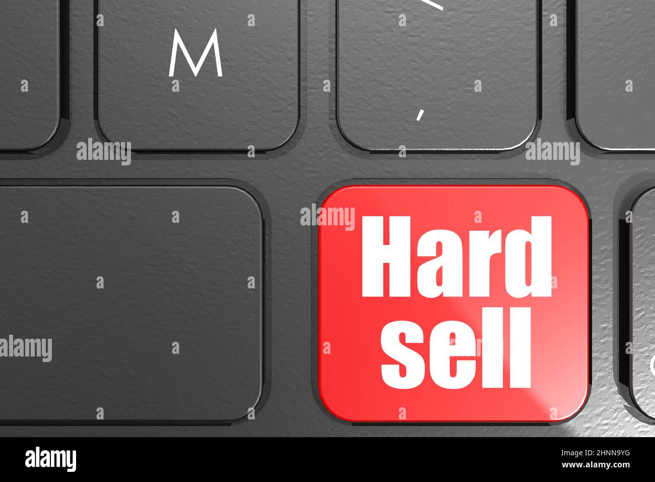 Hard sell word on square keyboard button, 3D rendering Stock Photo - Alamy