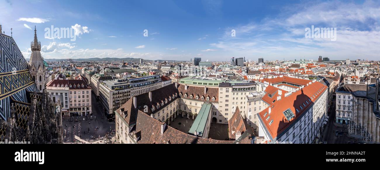 Aerial View Of Vienna City Skyline Stock Photo - Alamy