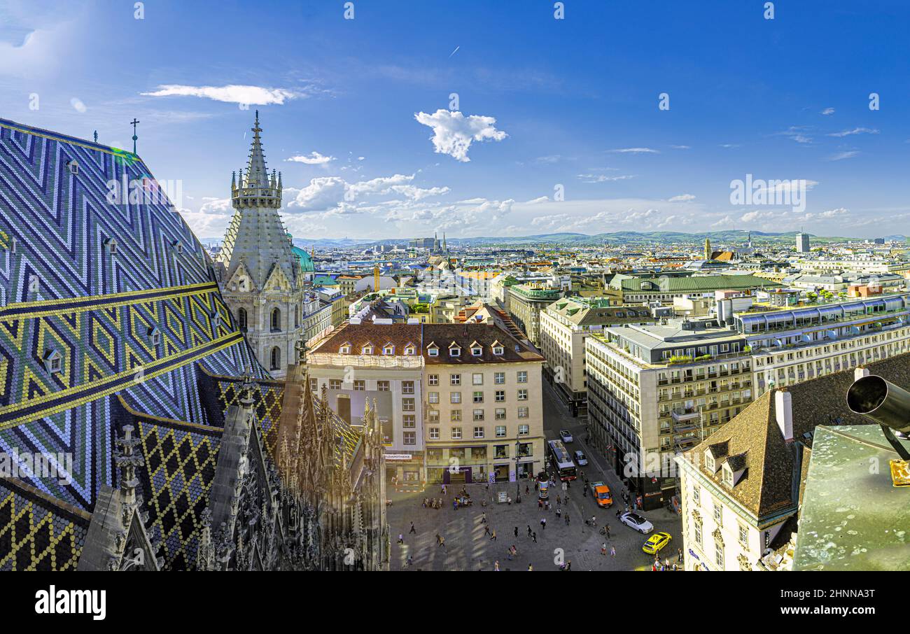 Aerial View Of Vienna City Skyline Stock Photo - Alamy