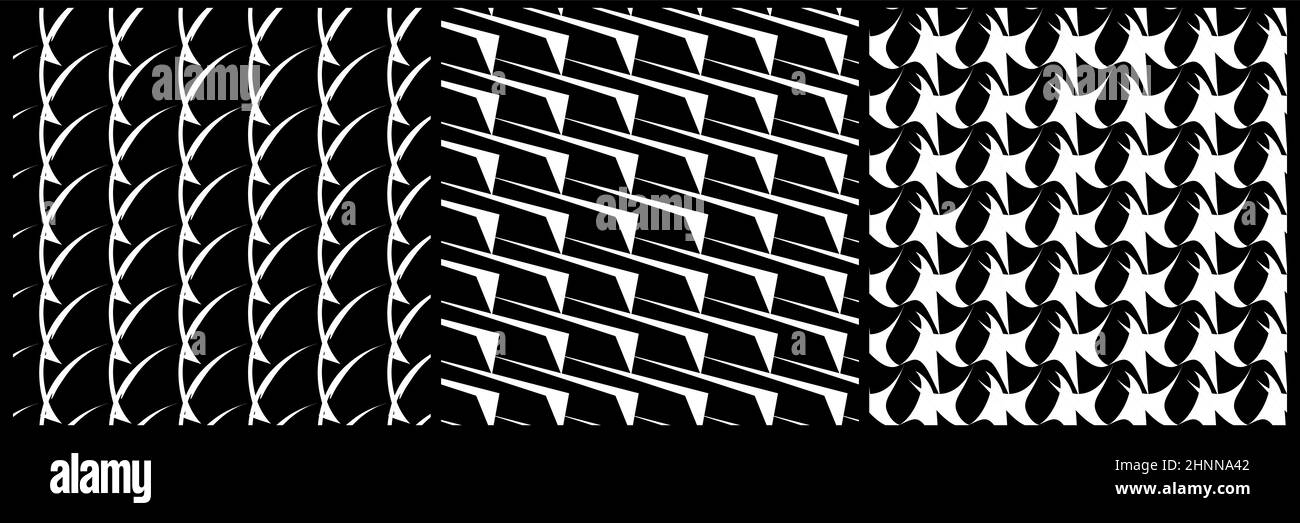 Set of 3 seamless pattern, texture vector - stock vector illustration ...