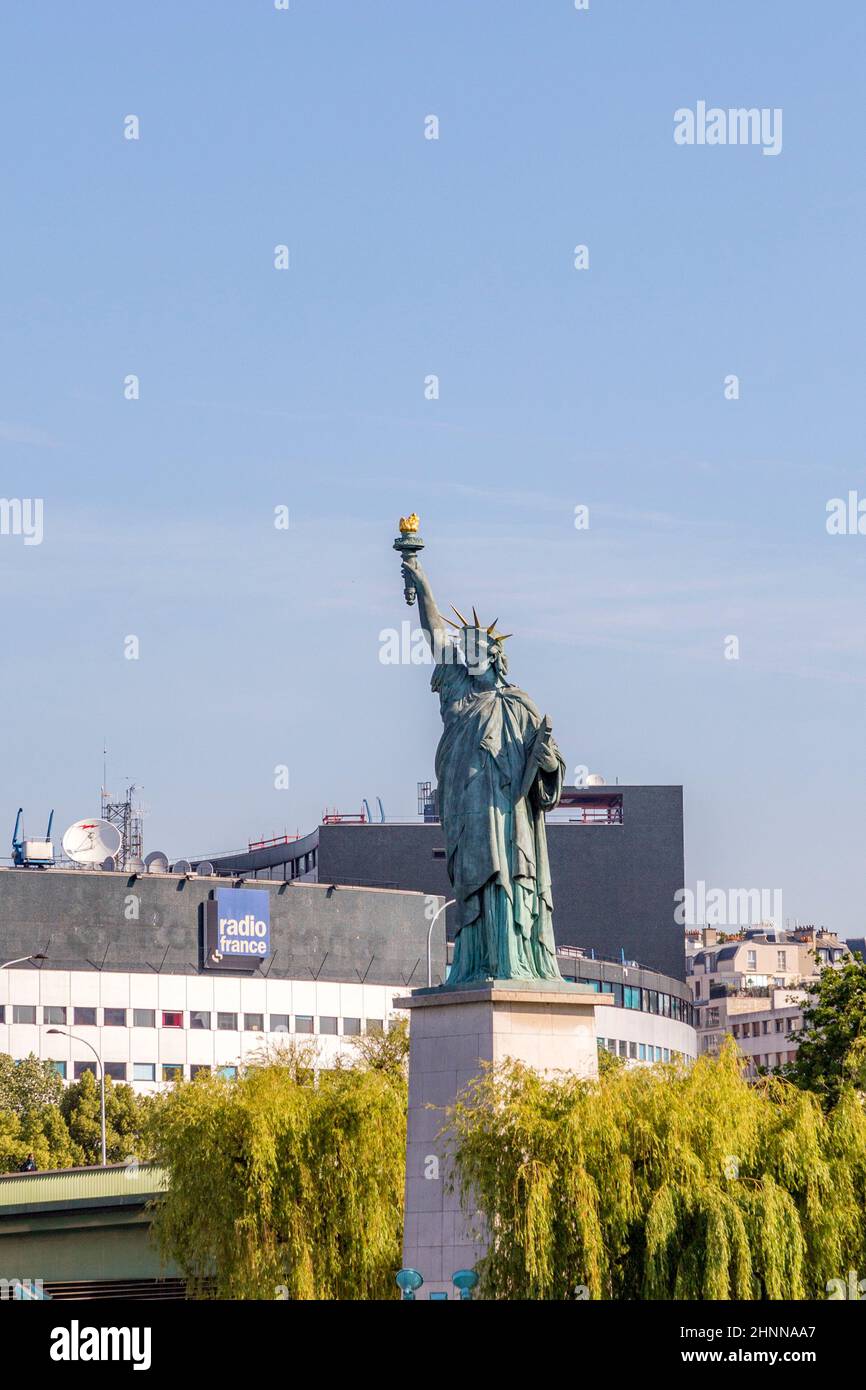 statue of Liberty in Paris, France under blue sky Stock Photo - Alamy