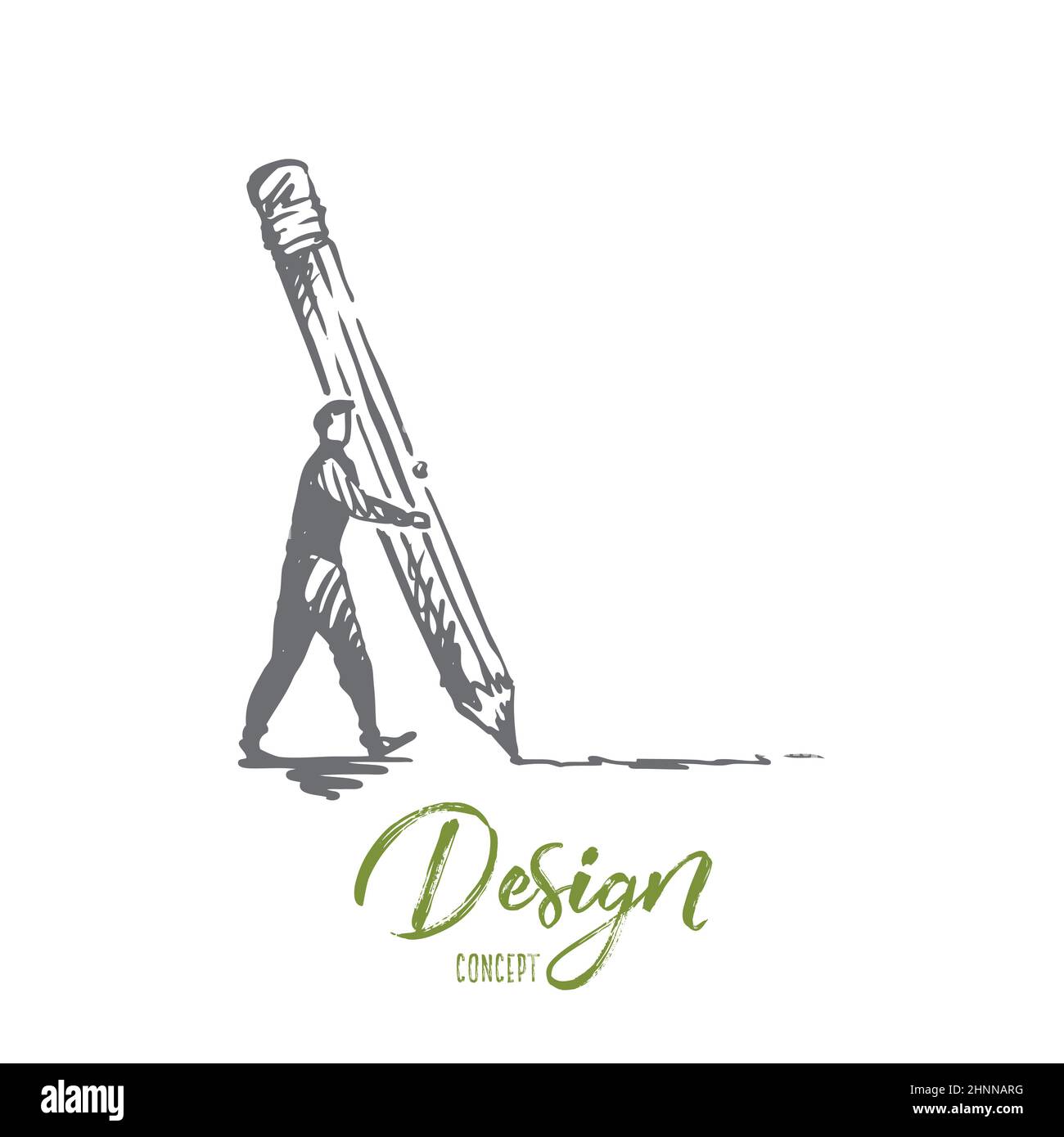 Design, creative, graphic, development, interface concept. Hand drawn ...