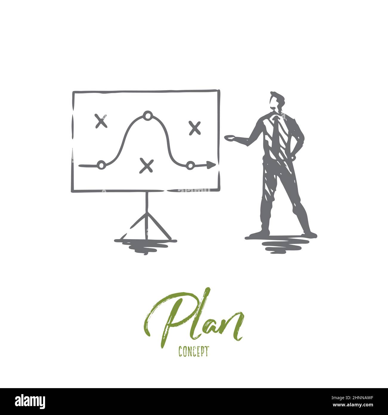 Plan, strategy, marketing, project, tactic concept. Hand drawn ...