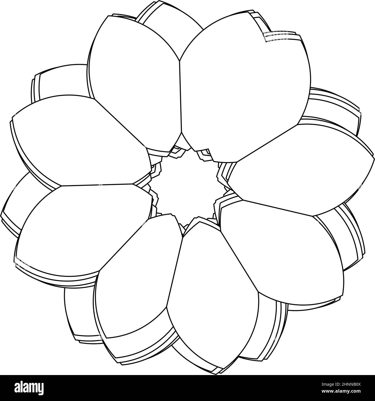 Sacred geometry lotus, floral, flower motif, icon. Geometric circular ...