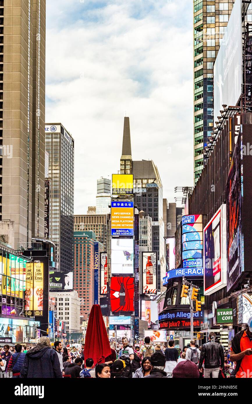 people visit times Square, featured with Broadway Theaters and huge ...