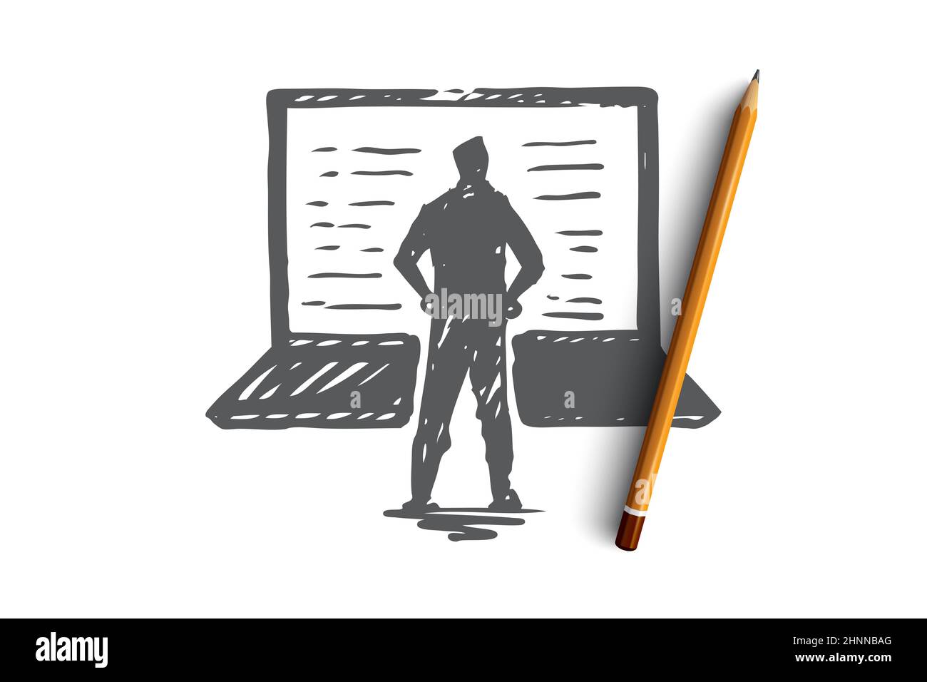 Professional using computer sketch Cut Out Stock Images & Pictures - Alamy
