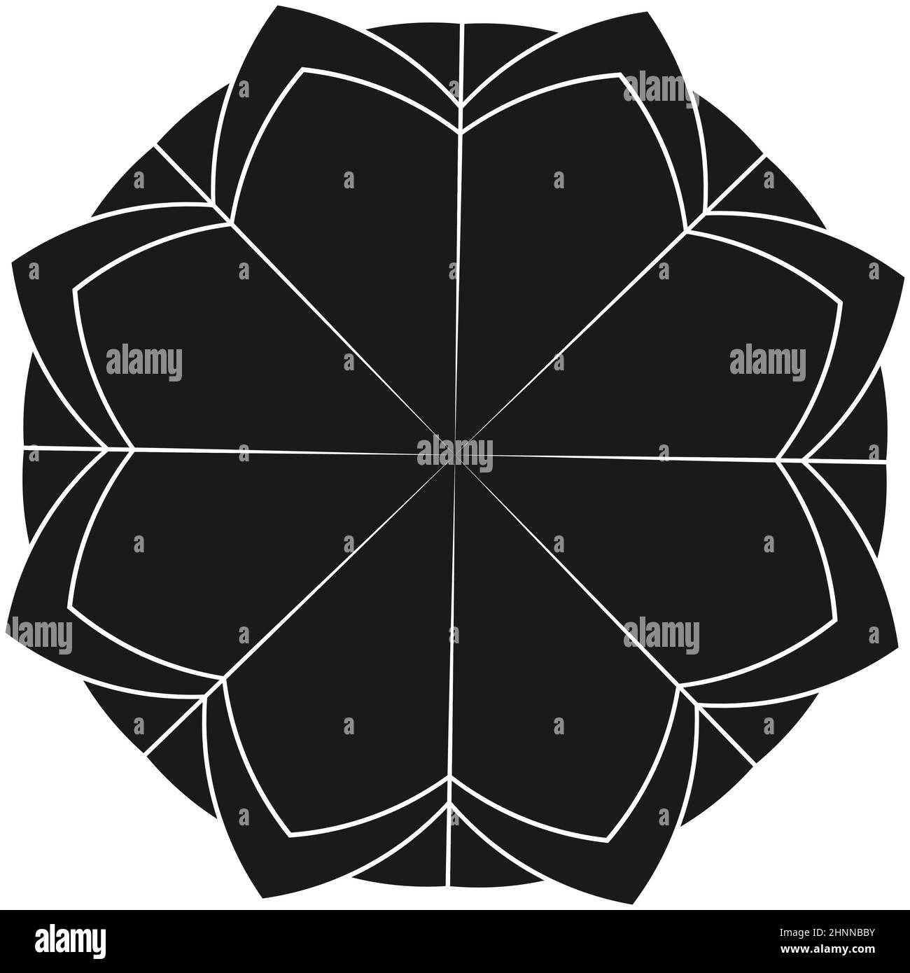 Sacred geometry lotus, floral, flower motif, icon. Geometric circular ...