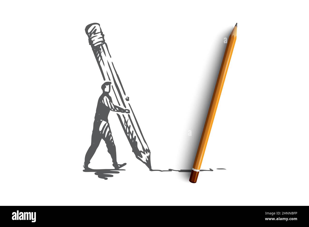 Design, creative, graphic, development, interface concept. Hand drawn ...