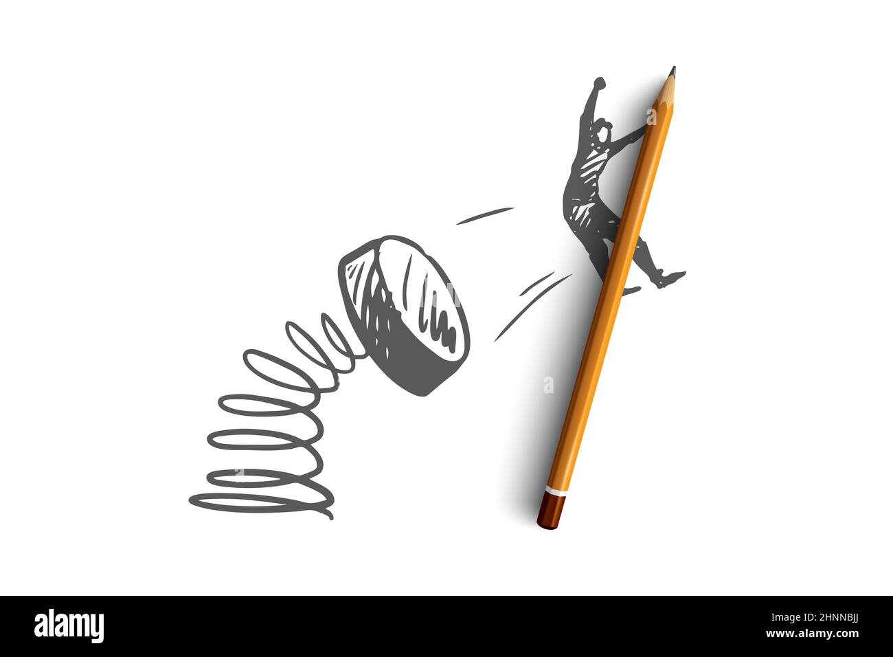 Promotion, marketing, advertising, announce, offer concept. Hand drawn ...