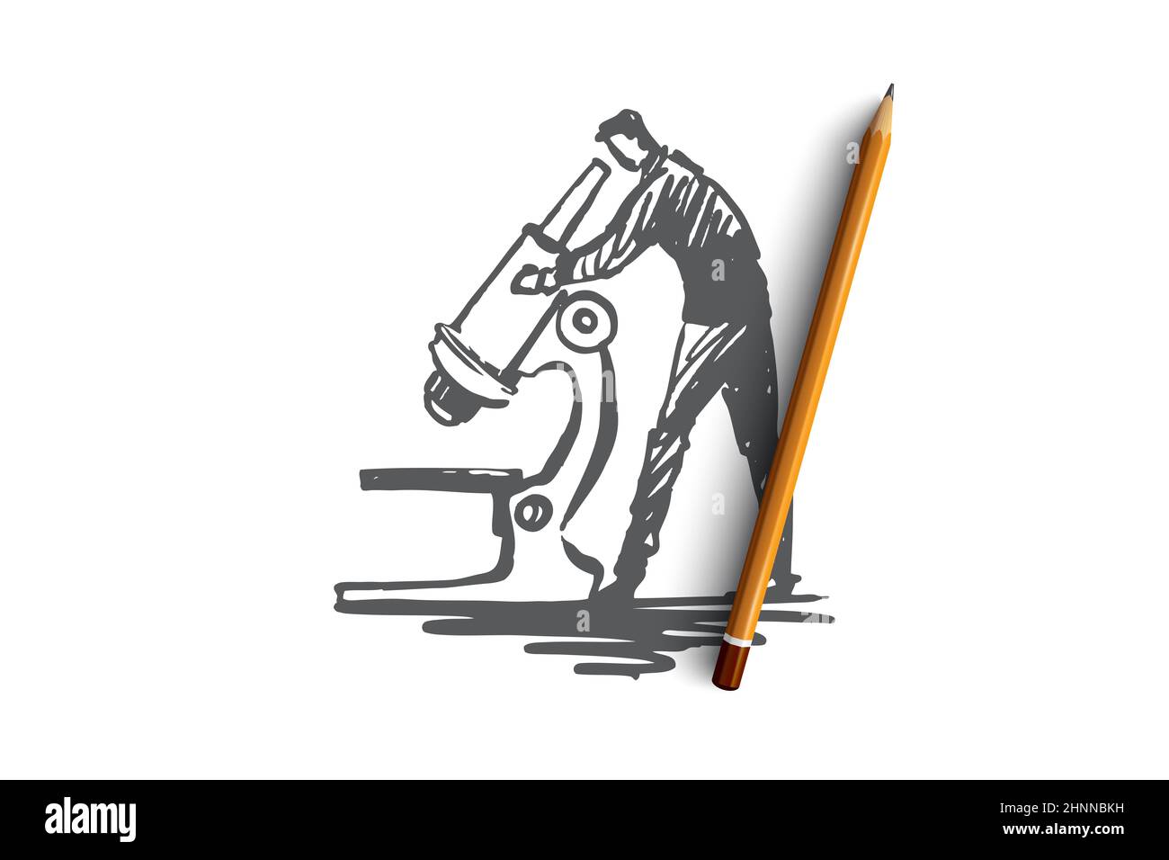 User research, magnifying, exploration, tool, inspect concept. Hand ...