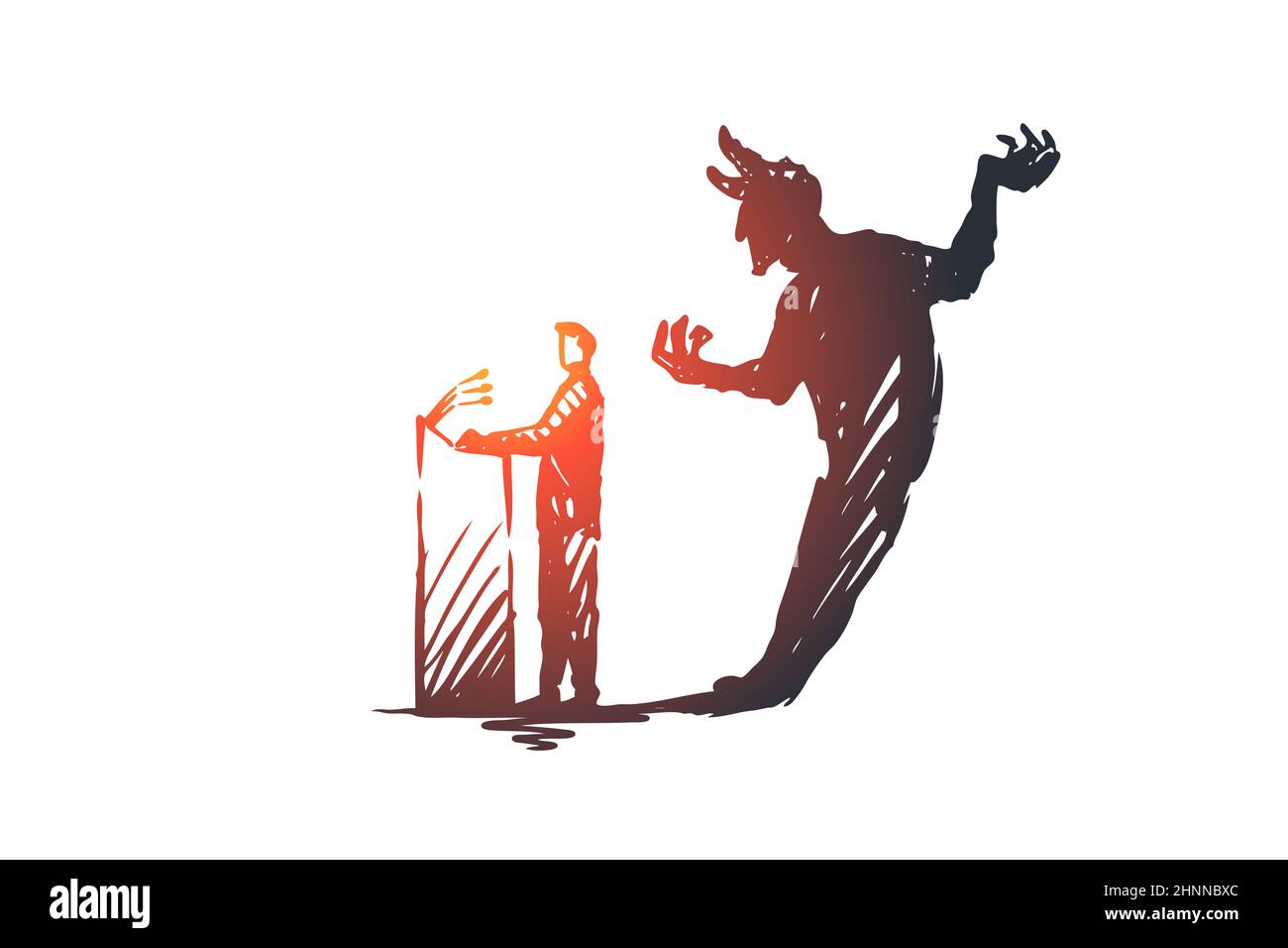 Politician, debate, elections vector concept. Politician speaking from ...