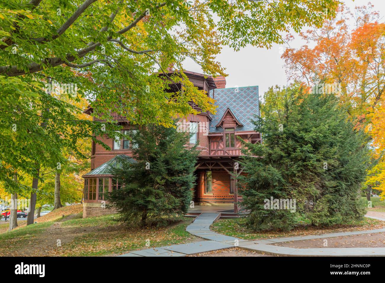 Mark Twain house in Hartford, Connecticut. The former home of Mark ...