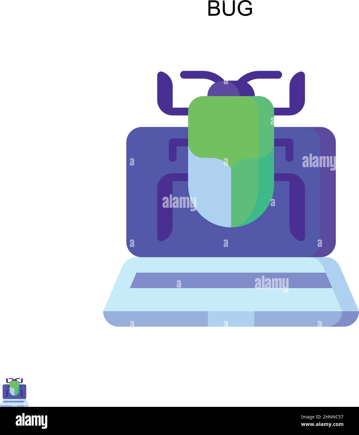 Bug Simple vector icon. Illustration symbol design template for web ...