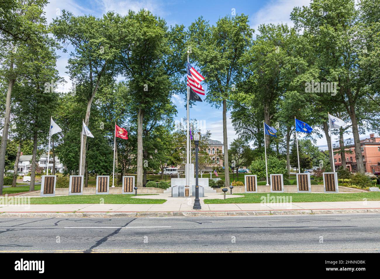memorial for the fallen soldiers in the war in Ludlow, USA Stock Photo ...