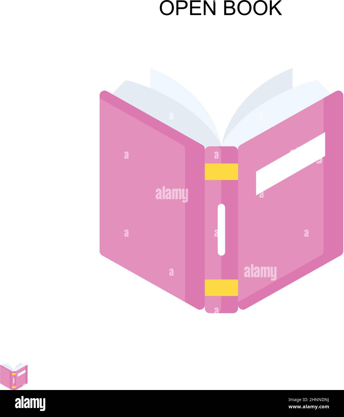 Open book Simple vector icon. Illustration symbol design template for ...