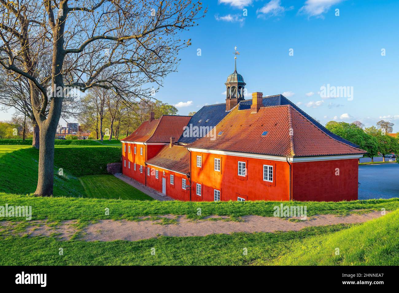 Travel attraction, view of the Kastellet citadel in Copenhagen, Denmark ...