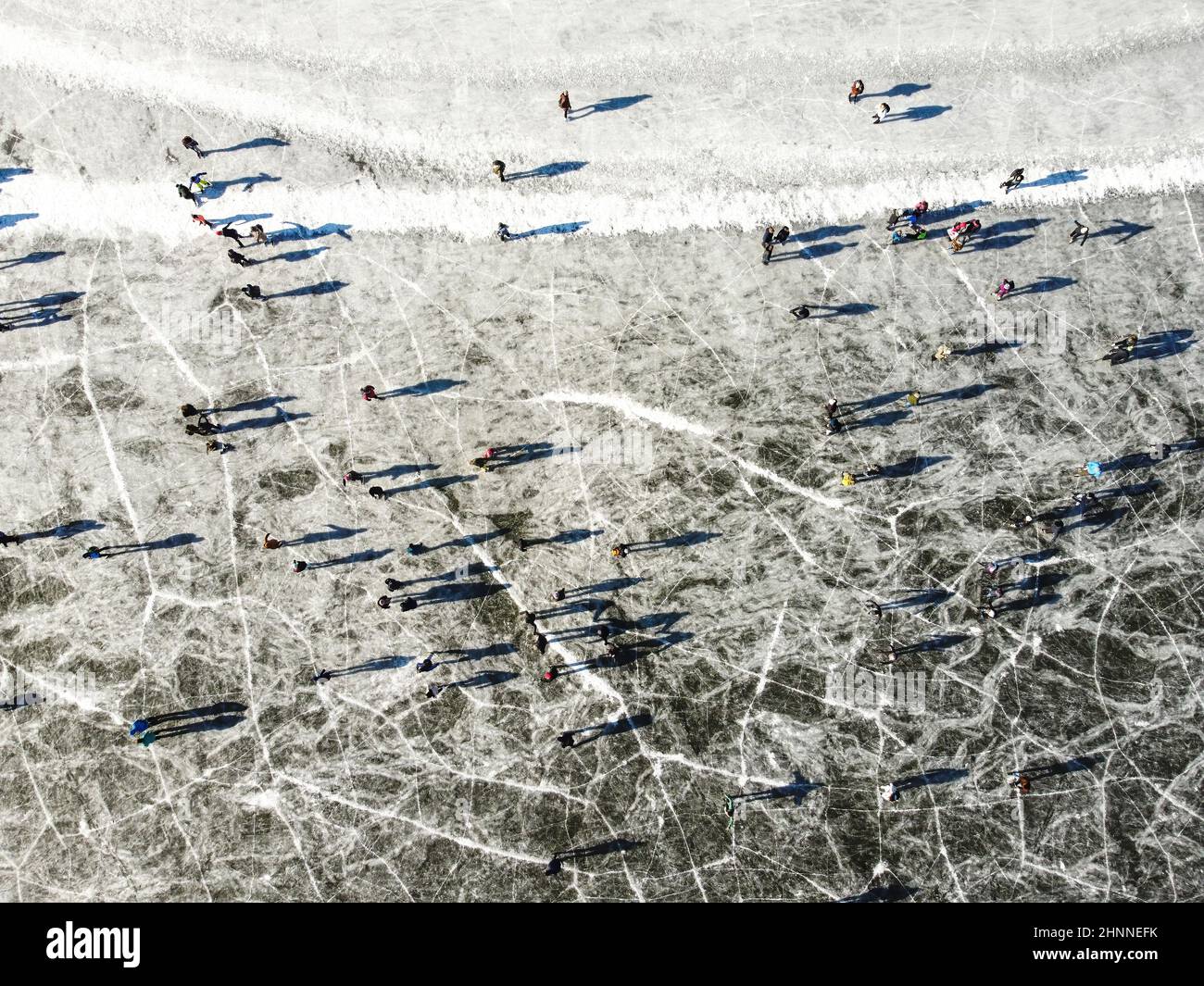 Frozen dutch canals, Amsterdam, the Netherlands Stock Photo - Alamy