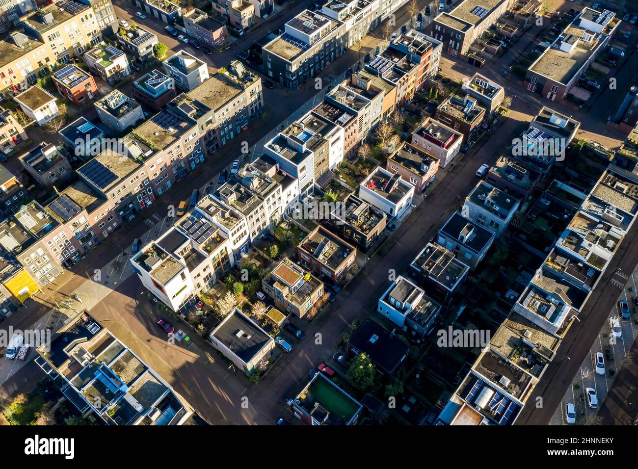 Newly developed urban area in Amsterdam, the Netherlands Stock Photo ...