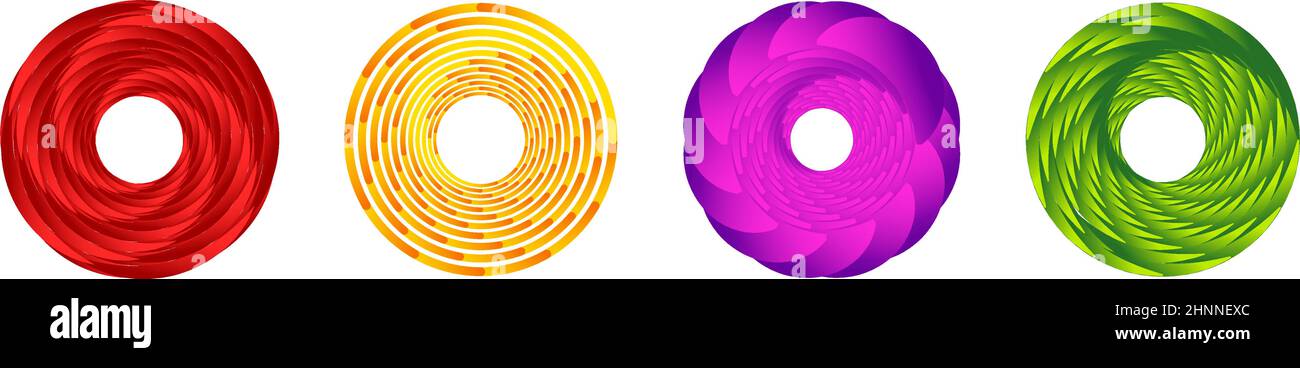 Abstract geometric circle, ring design element. Circular, concentric ...