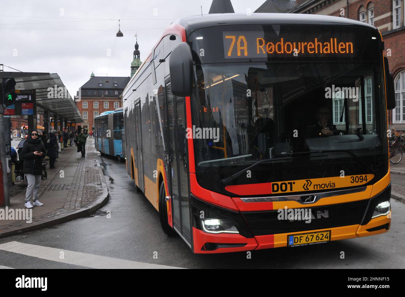 Copenhagen/Denmark./17 February 2022/. MAN motor is new route nr.7A ...