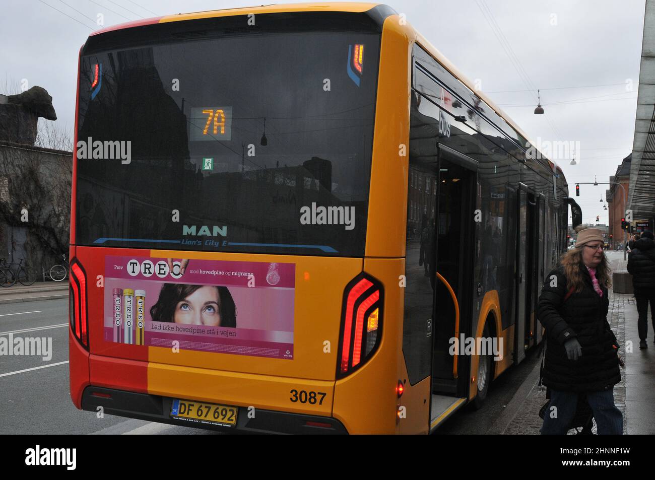 Copenhagen/Denmark./17 February 2022/. MAN motor is new route nr.7A ...