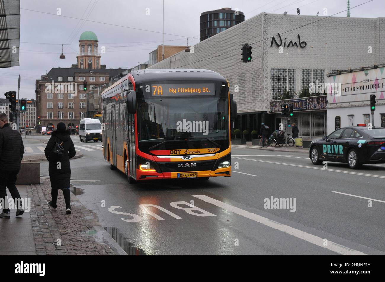 Copenhagen/Denmark./17 February 2022/. MAN motor is new route nr.7A ...