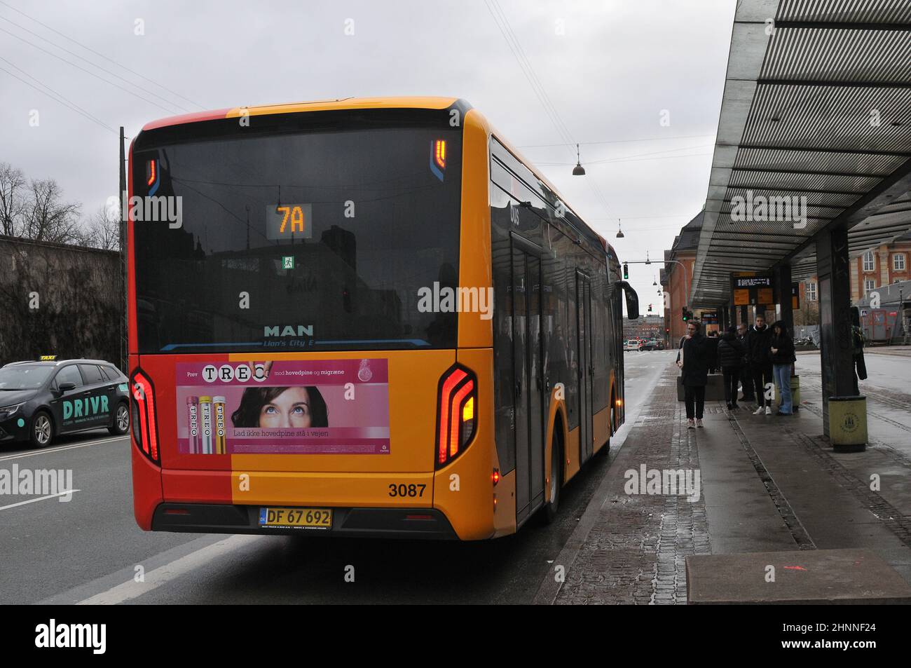 Copenhagen/Denmark./17 February 2022/. MAN motor is new route nr.7A ...