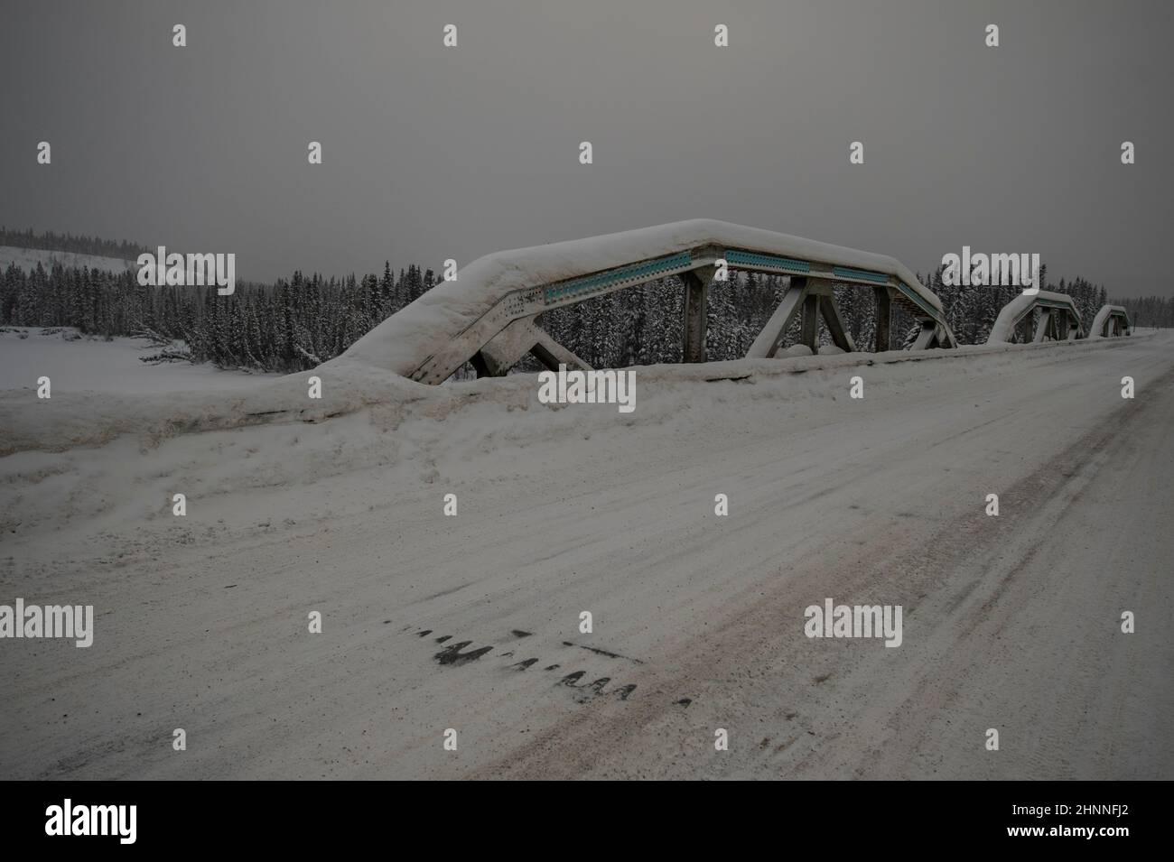 Bridge over the Takhini River, Yukon, Canada Stock Photo - Alamy