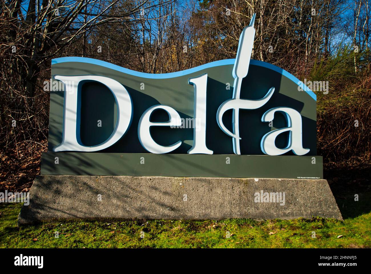 City of Delta sign, Delta, British Columbia, Canada Stock Photo - Alamy