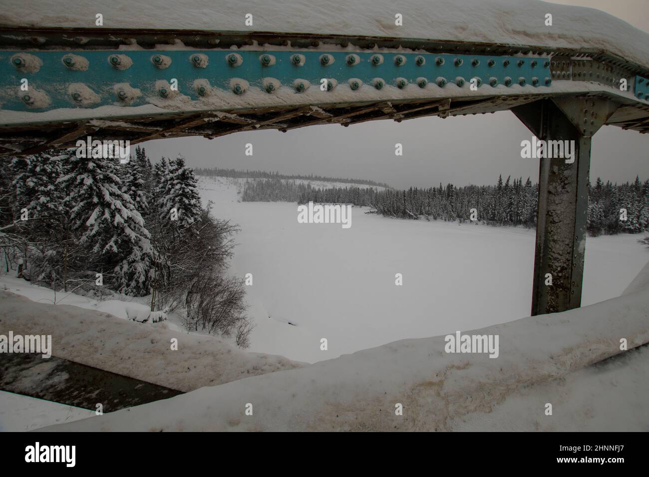 Bridge over the Takhini River, Yukon, Canada Stock Photo - Alamy