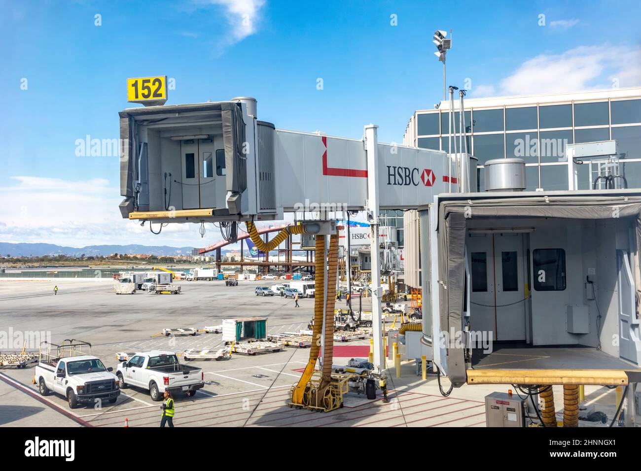 view to terminal and gate position at Los Angeles international airport ...