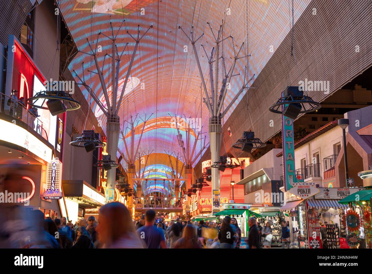 Las vegas nevada usa fremont street experience night hi-res stock ...