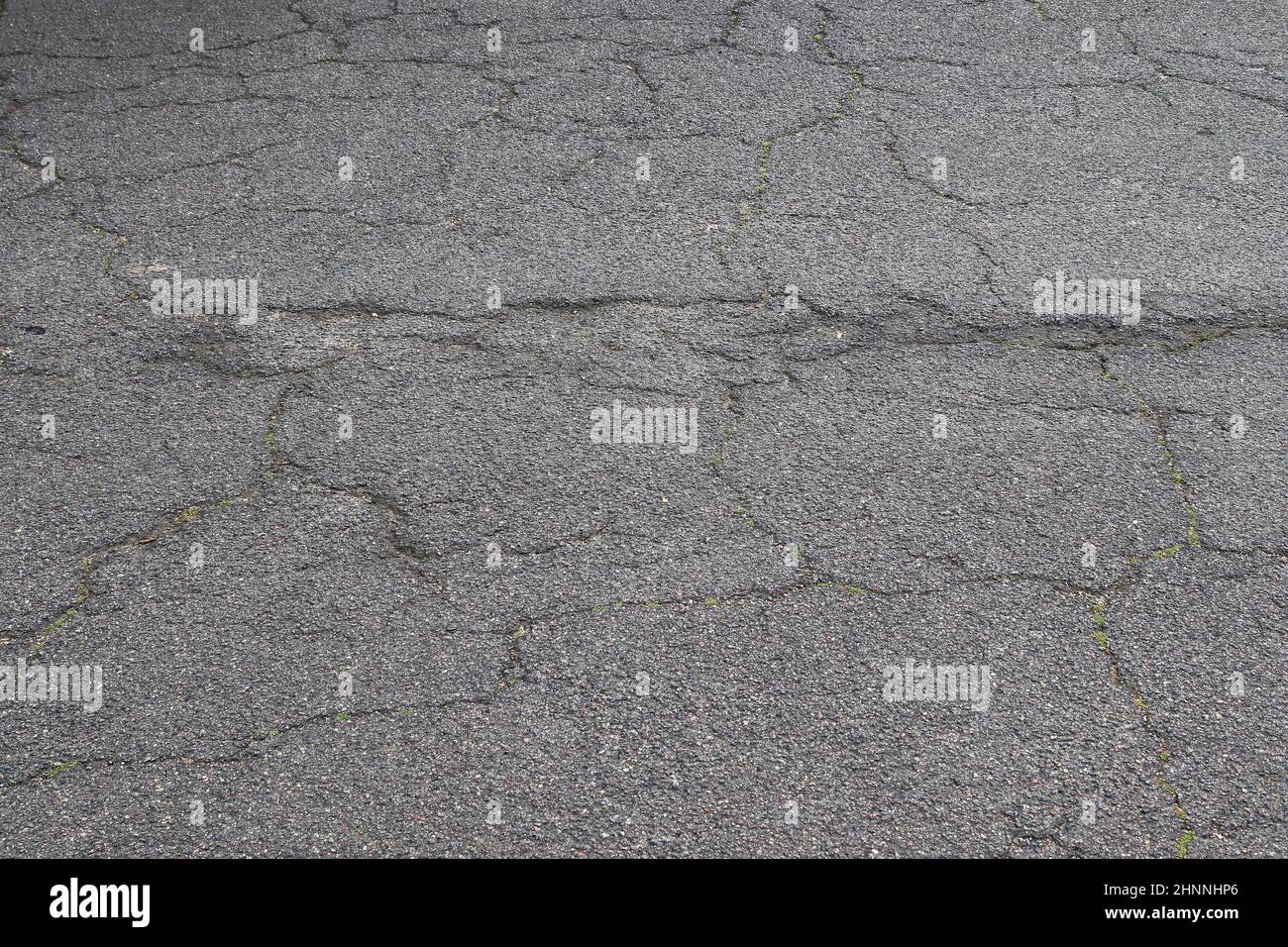 Detailed view on asphalt surfaces of different streets and roads with ...