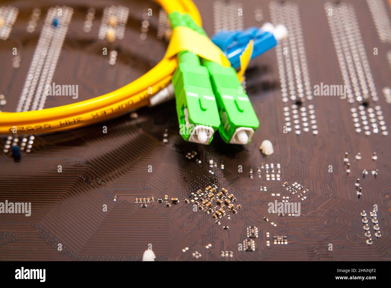fiber optic patch cord Stock Photo - Alamy