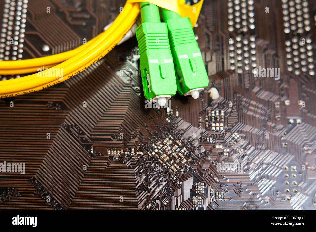 fiber optic patch cord Stock Photo - Alamy