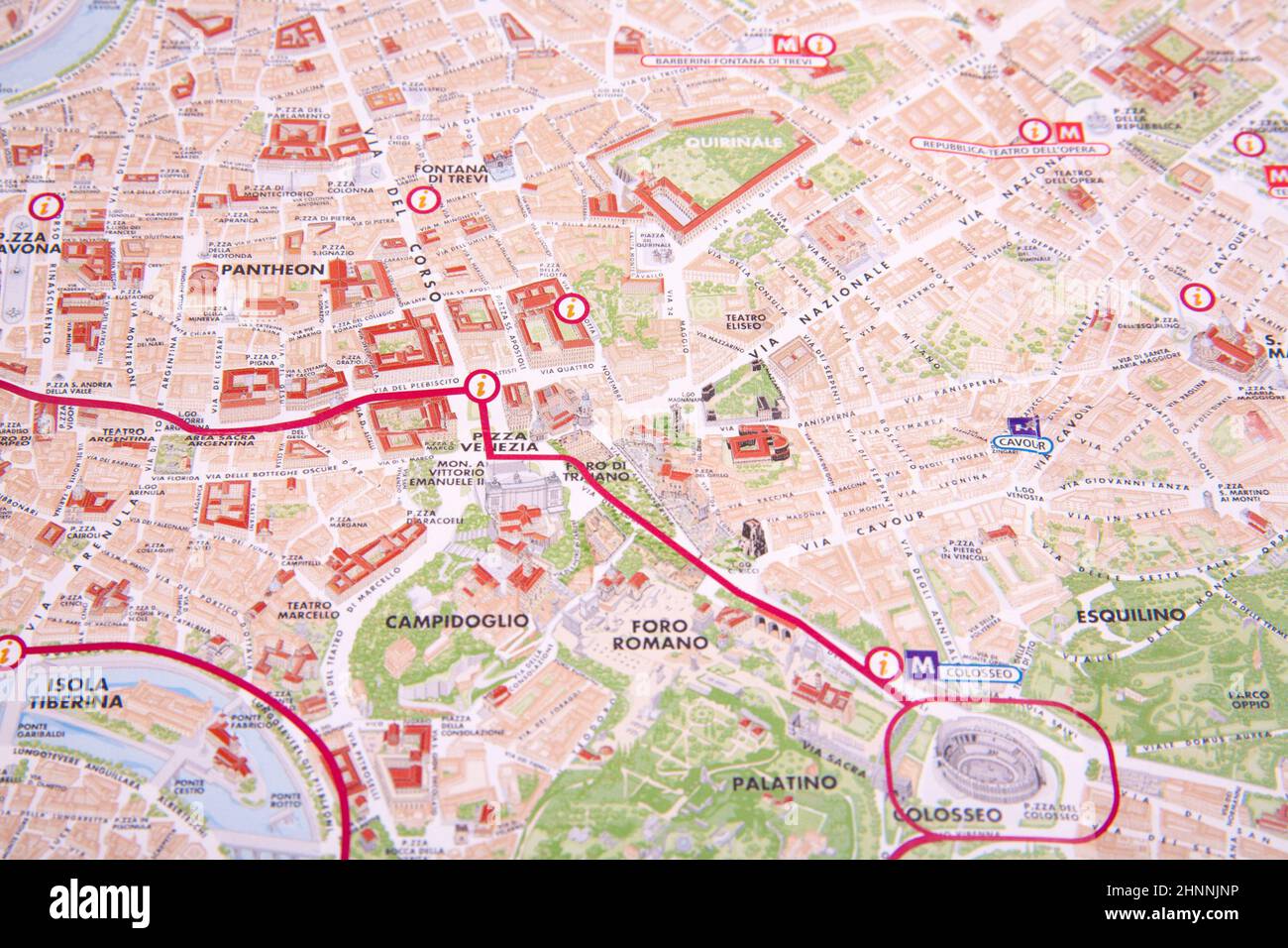 The Rome map Stock Photo - Alamy